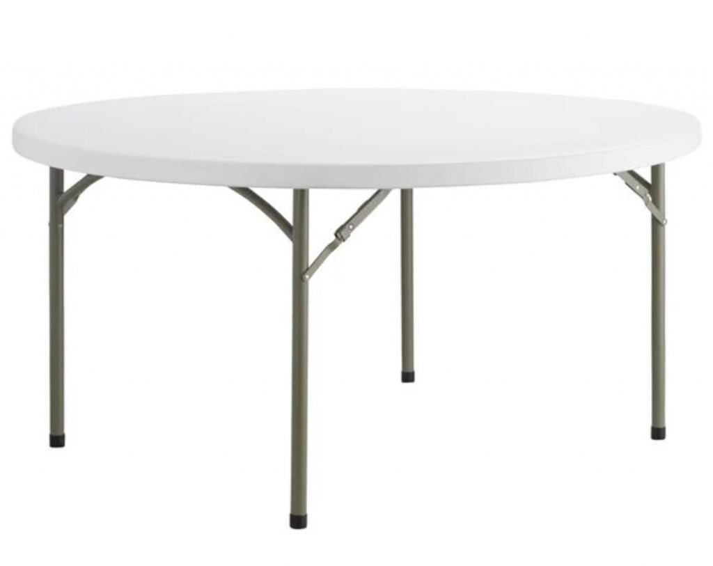 72" Round Table (Plastic/ Wooden) » Vikos party rentals